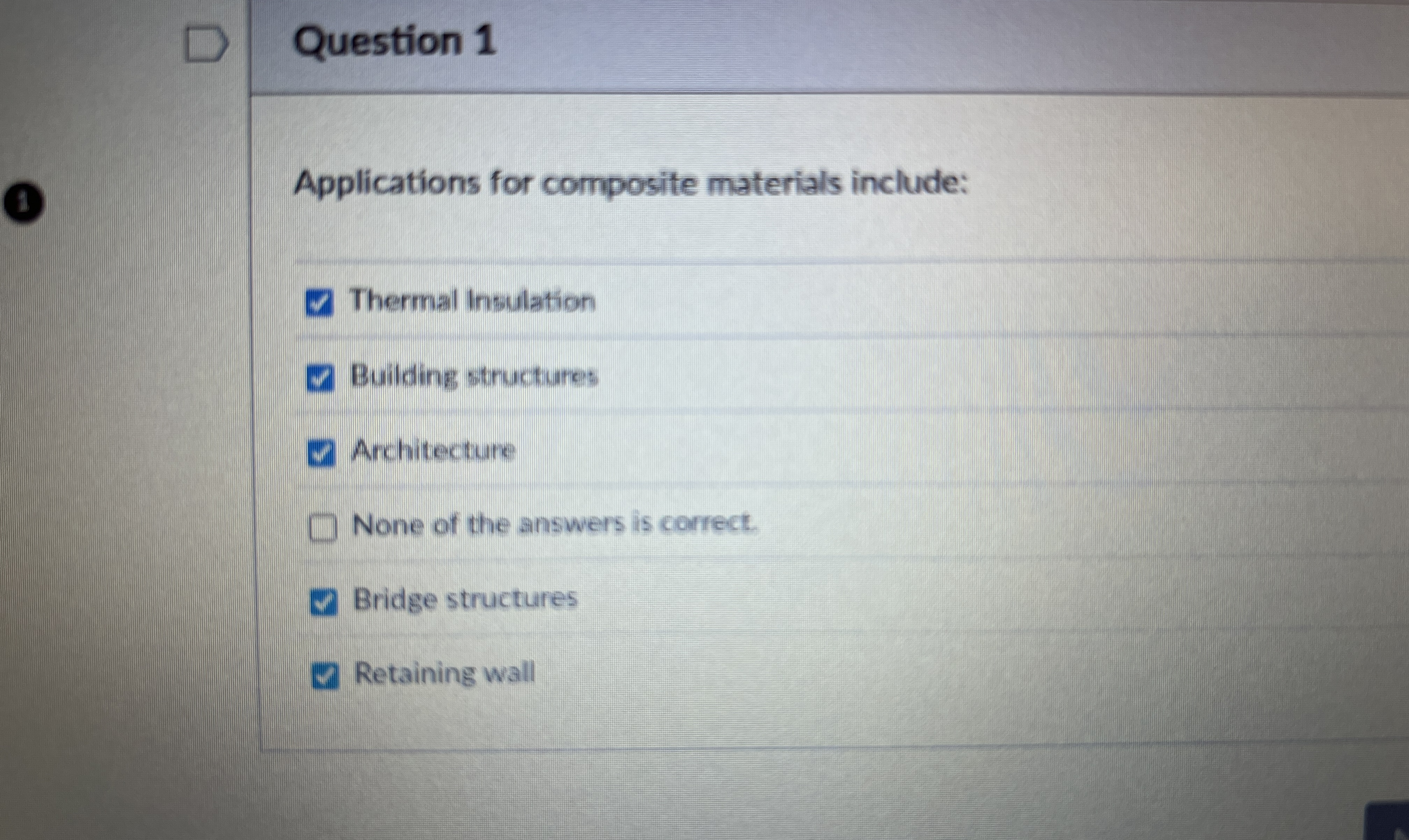 High Quality SOLUTION Question 1Applications for composite materials ...