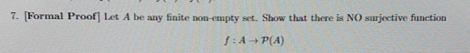 Solved [Formal Proof] ﻿Let A ﻿be any finite non-empty set. | Chegg.com