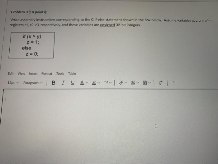 Solved Problem 3 (10 points): Write assembly instructions | Chegg.com