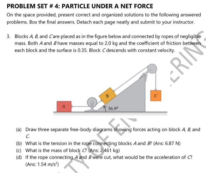 Solved PROBLEM SET # 4: PARTICLE UNDER A NET FORCE On the | Chegg.com