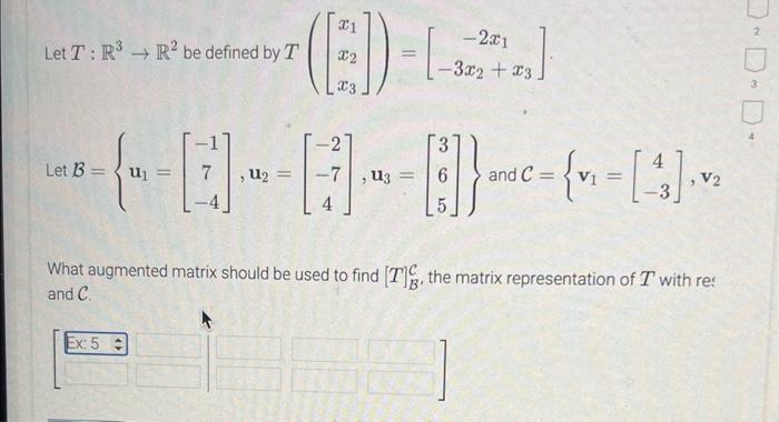 Let T:R3→R2 be defined by | Chegg.com