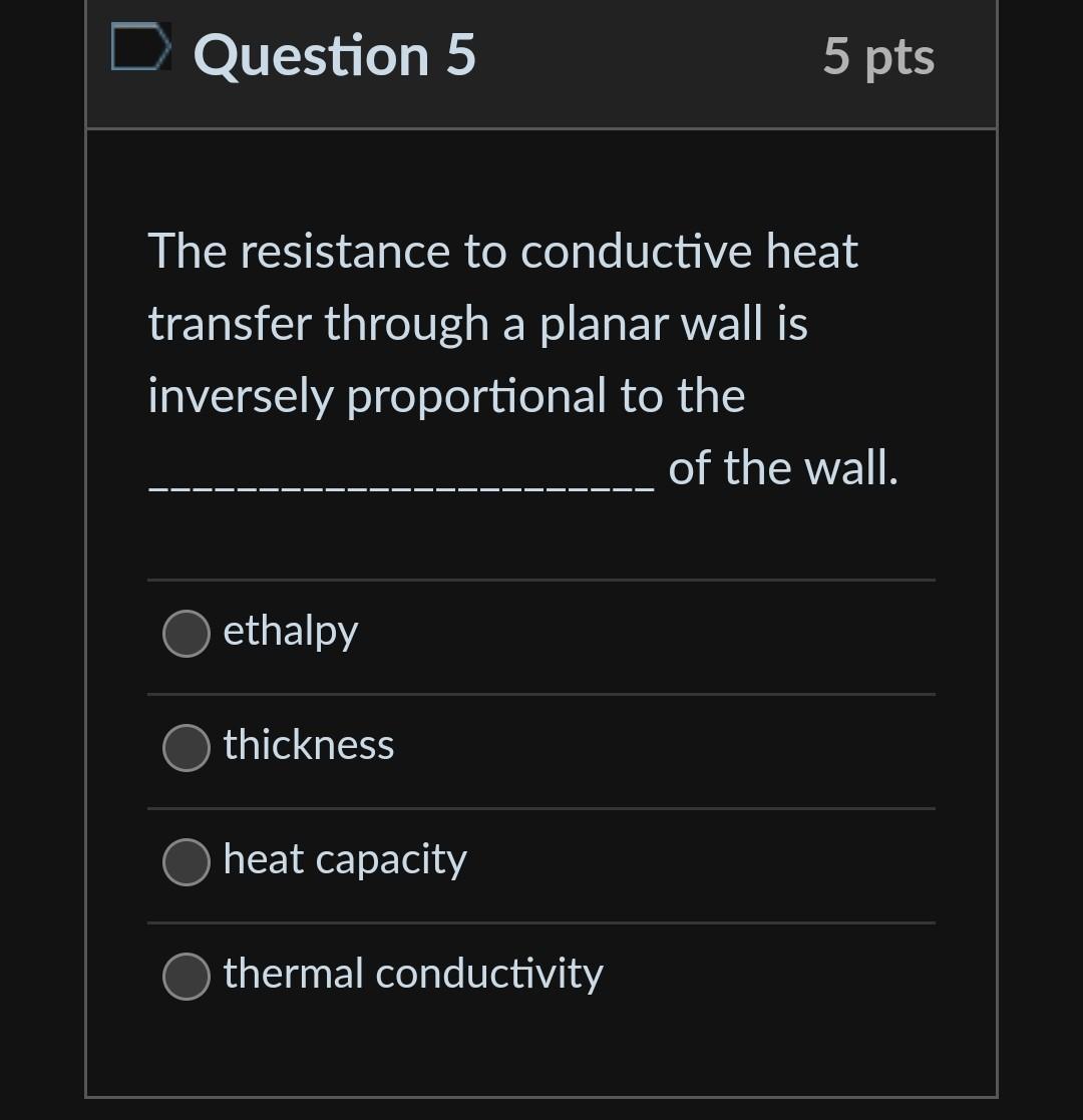 Solved heat capacity thermal conductivity | Chegg.com