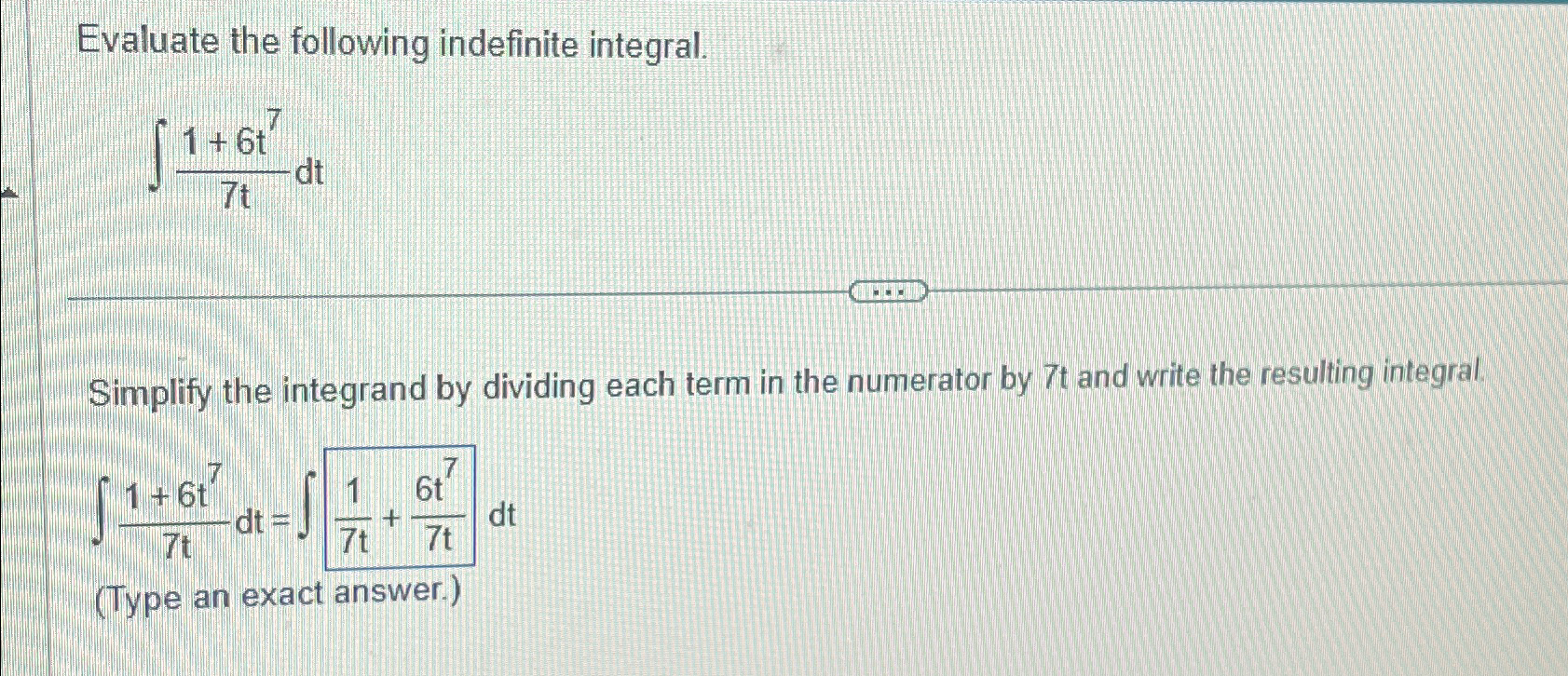 Solved Evaluate the following indefinite | Chegg.com