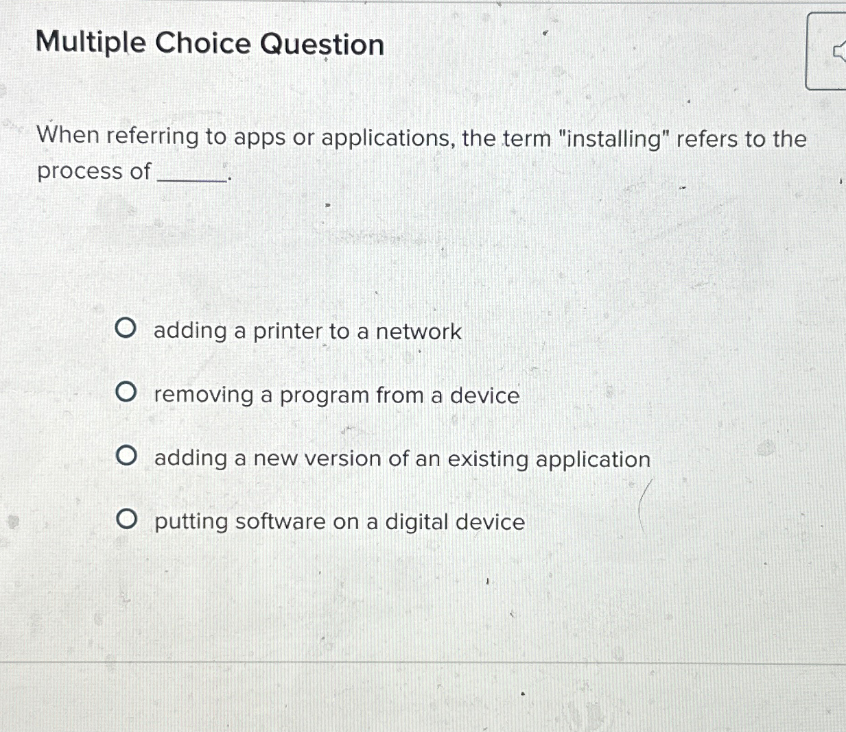 Solved Multiple Choice QuestionWhen referring to apps or | Chegg.com