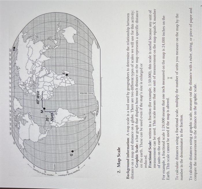 Solved 1. The Geographic Grid Using the map below (page 2), | Chegg.com