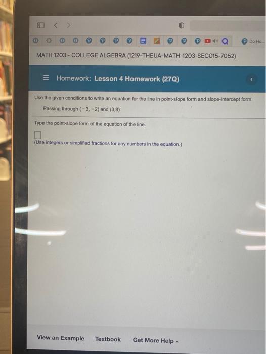 Solved Do Ho, MATH 1203 - COLLEGE ALGEBRA | Chegg.com