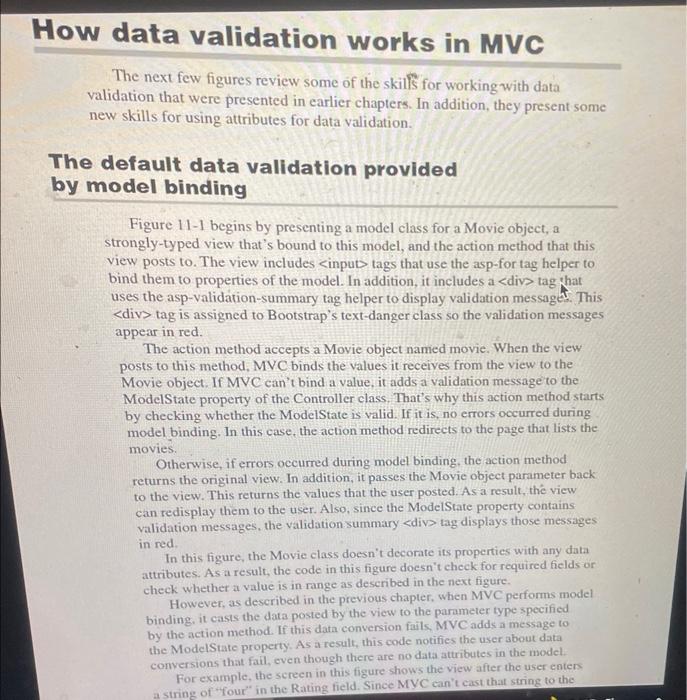 i need cose that follows following data validation | Chegg.com