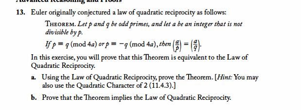 Solved Euler originally conjectured a law of ﻿quadratic | Chegg.com