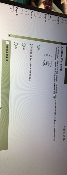 Solved Page 17 of 30 Page 2 2 Question 17 (1 point) | Chegg.com