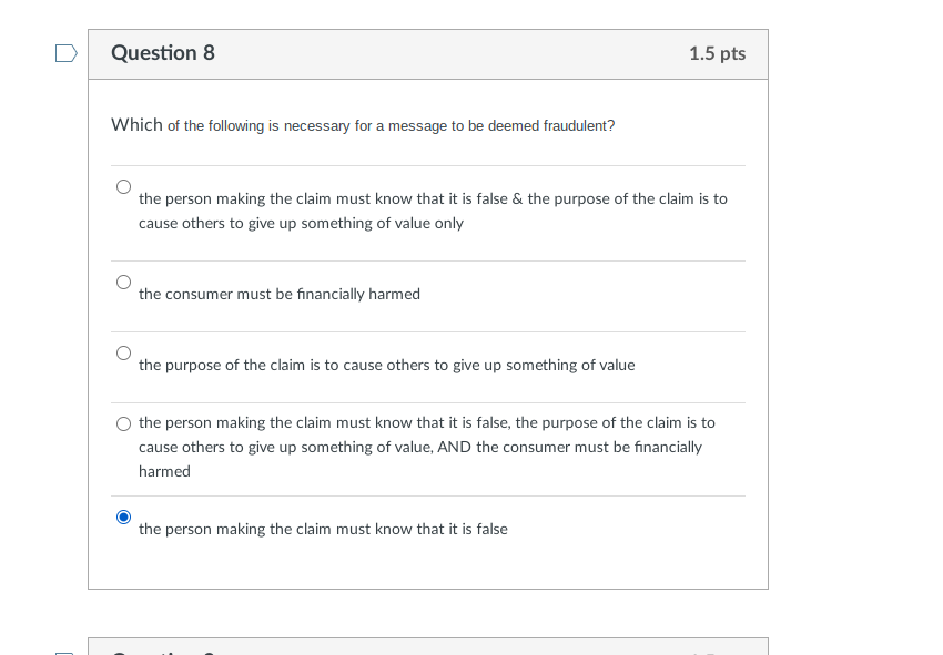 Solved Question 8Which of the following is necessary for a | Chegg.com