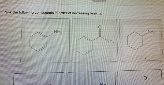 Solved Rank the following compounds in order of decreasing | Chegg.com