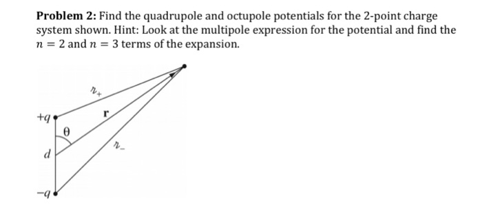 Solved Problem 2: Find the quadrupole and octupole | Chegg.com