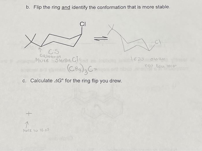 Solved b. Flip the ring and identify the conformation that | Chegg.com