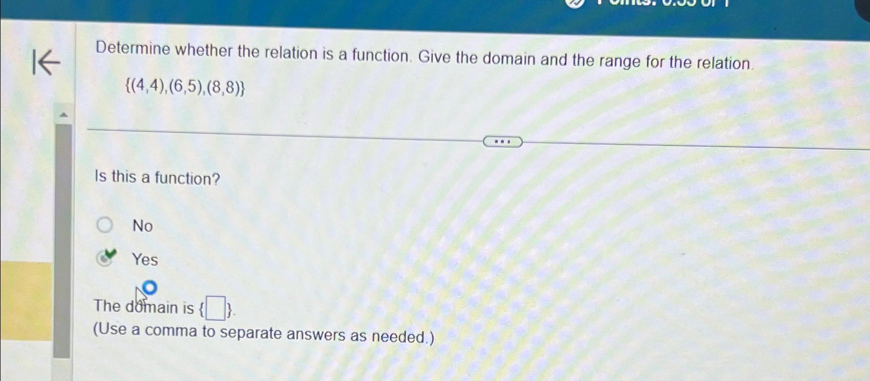 Solved Determine whether the relation is a function. Give | Chegg.com