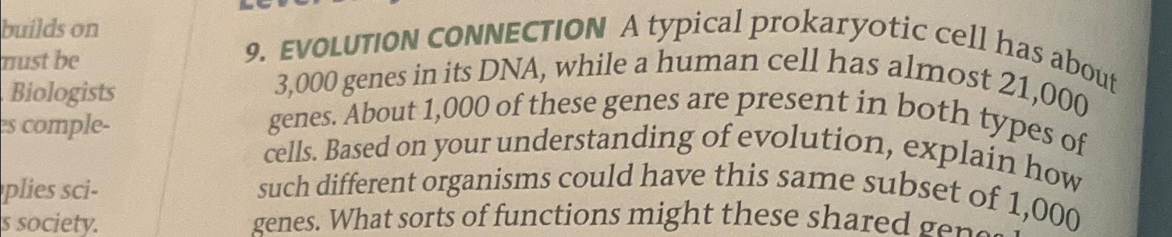 Solved EVOLUTION CONNECTION A typical prokaryotic cell has | Chegg.com
