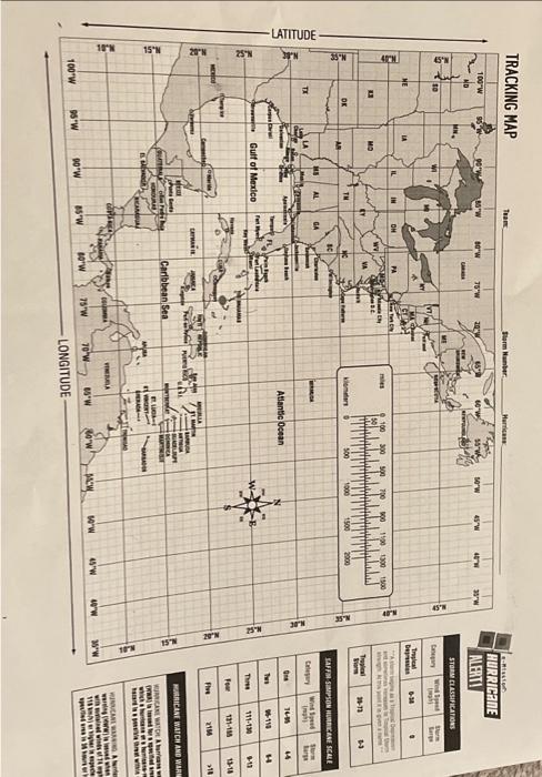Fill in tracking map from points above | Chegg.com