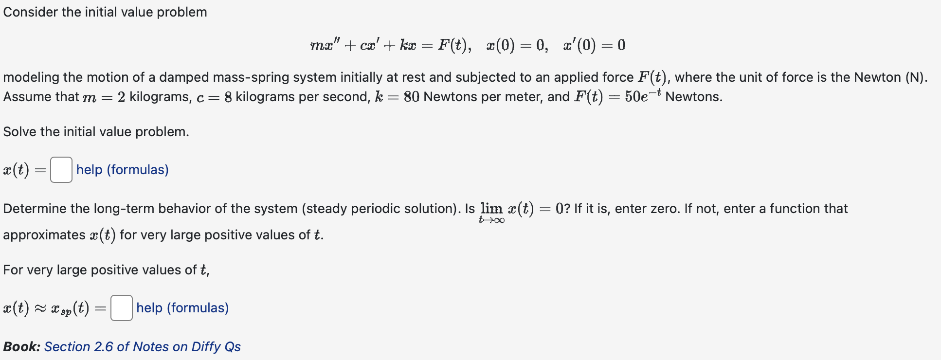 Solved Consider the initial value | Chegg.com