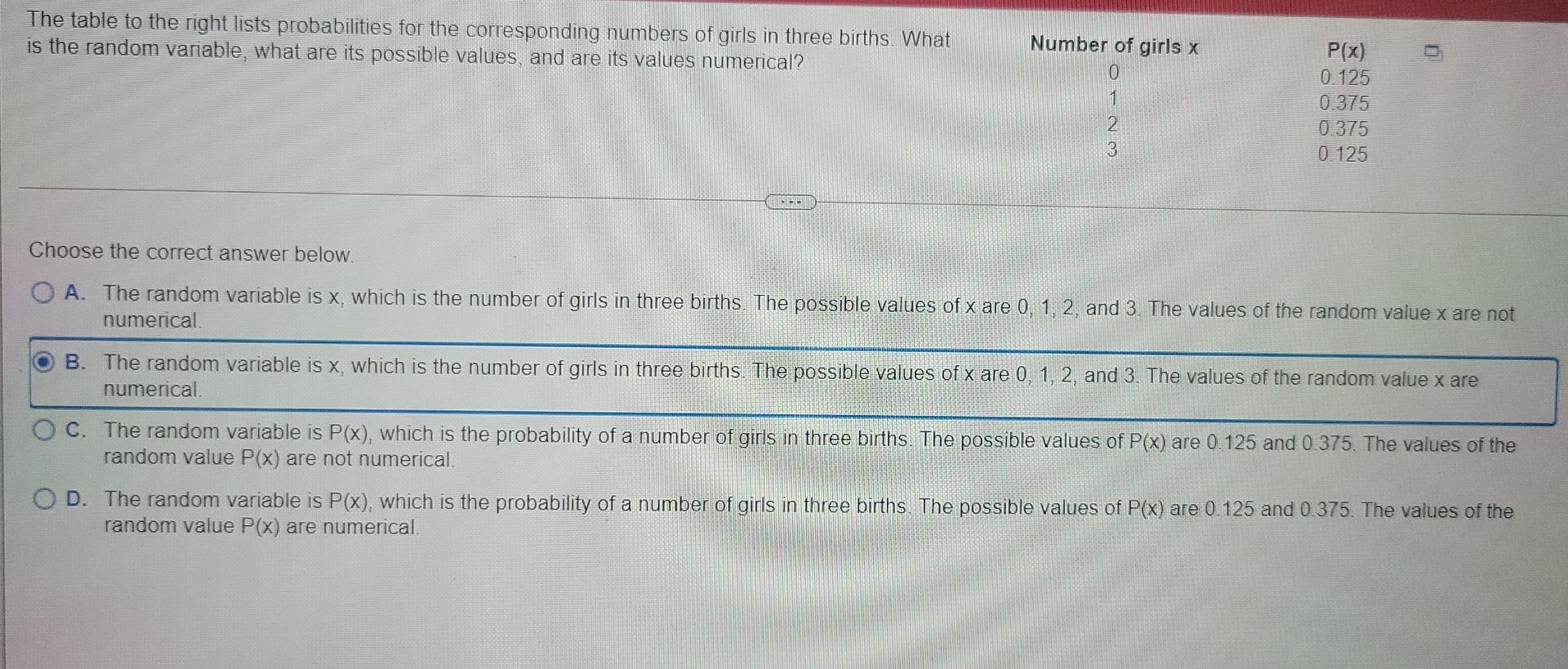 Solved Determine whether the given procedure results in a | Chegg.com
