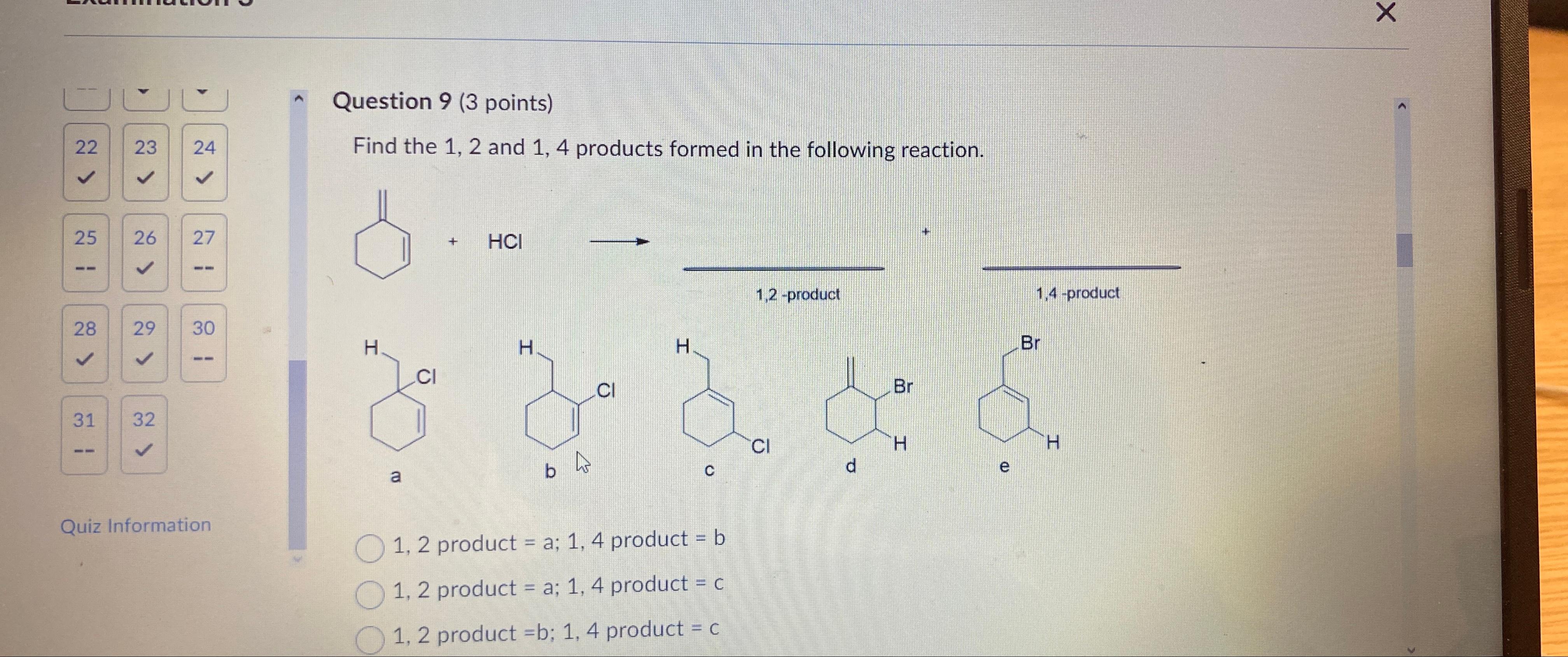 Question 9 (3 ﻿points)Find the 1, 2 ﻿and 1, 4 | Chegg.com
