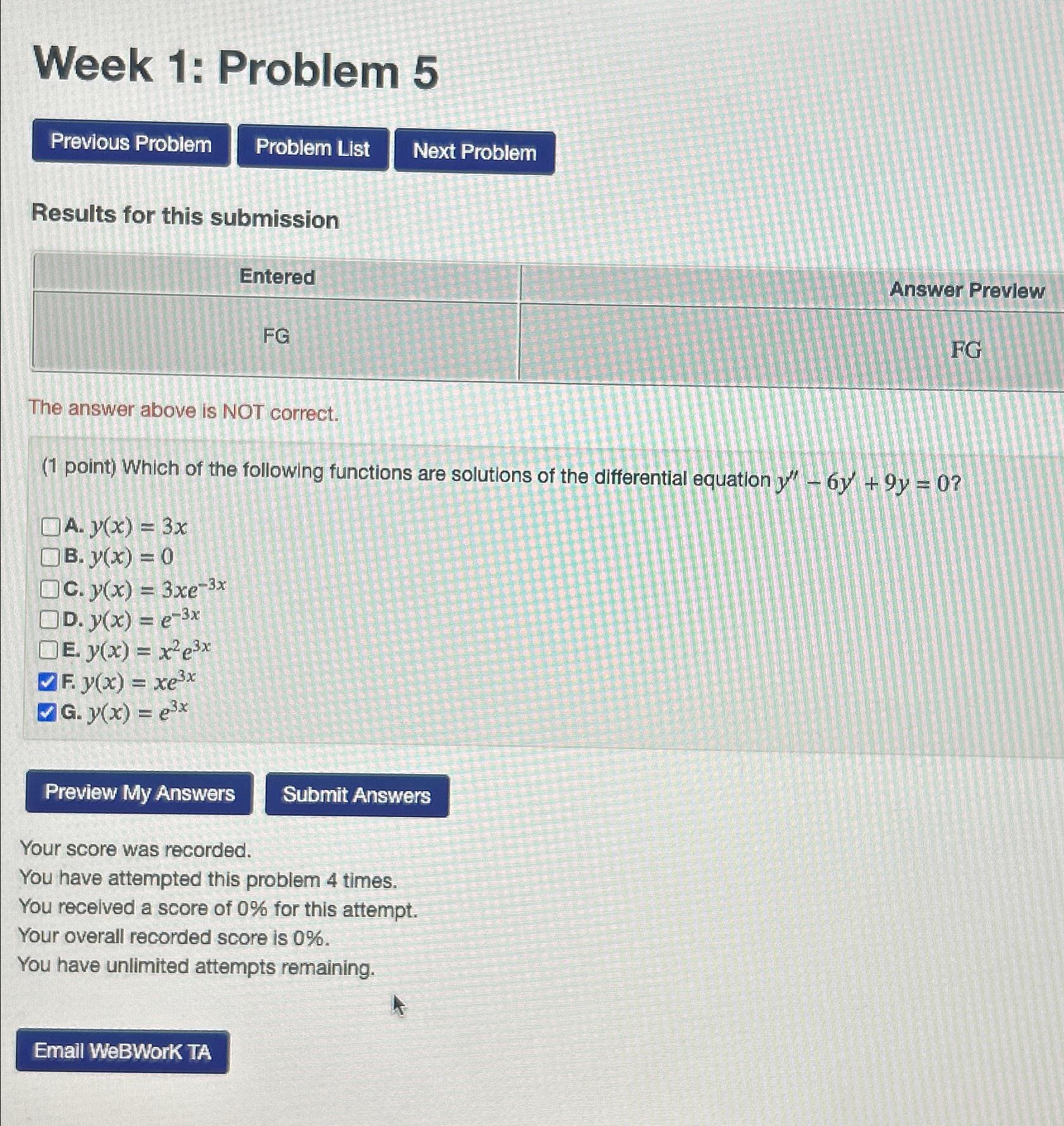 Solved Week 1: Problem 5Results for this | Chegg.com