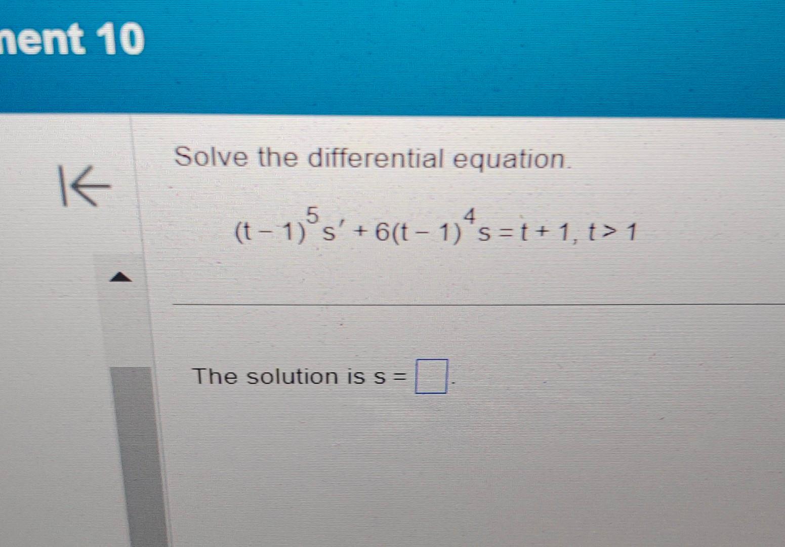 Solved Solve the differential equation. | Chegg.com