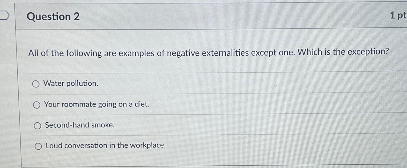 Solved Question 2All of the following are examples of | Chegg.com