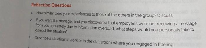 Reflection Questions 1. What difficulties did you | Chegg.com