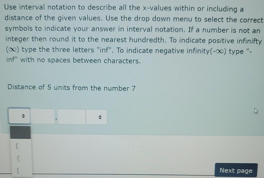 Solved Use interval notation to describe all the x-values | Chegg.com