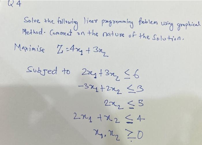 Solved Solve the following liner programming froblem using | Chegg.com Solved Solve the following liner programming froblem using | Chegg.com