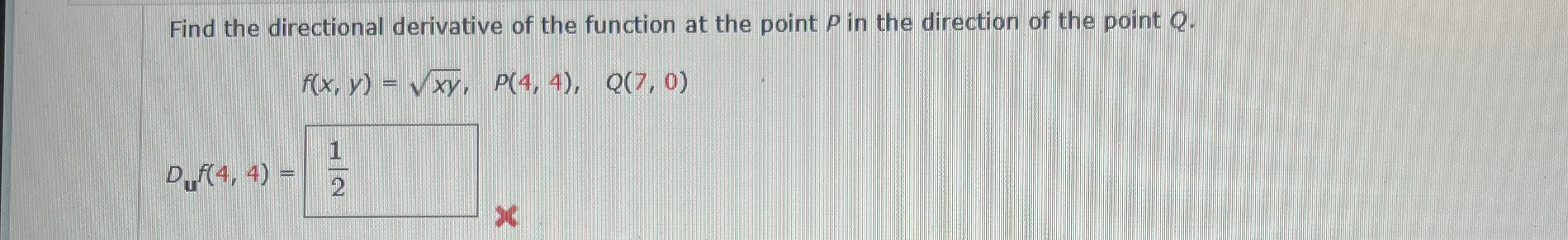 Solved Find the directional derivative of the function at | Chegg.com