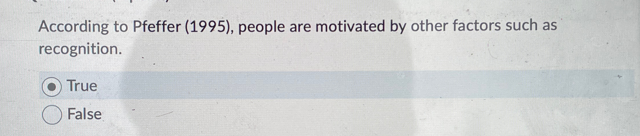 Solved According to Pfeffer (1995), ﻿people are motivated by | Chegg.com