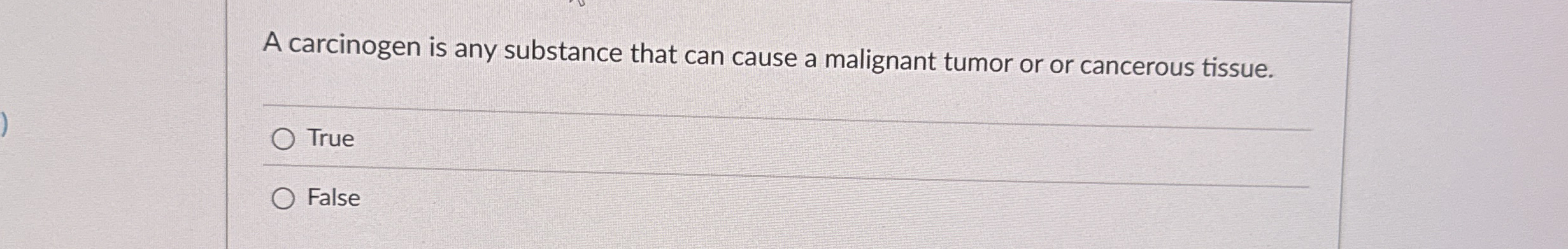 Solved A carcinogen is any substance that can cause a | Chegg.com Solved A carcinogen is any substance that can cause a | Chegg.com