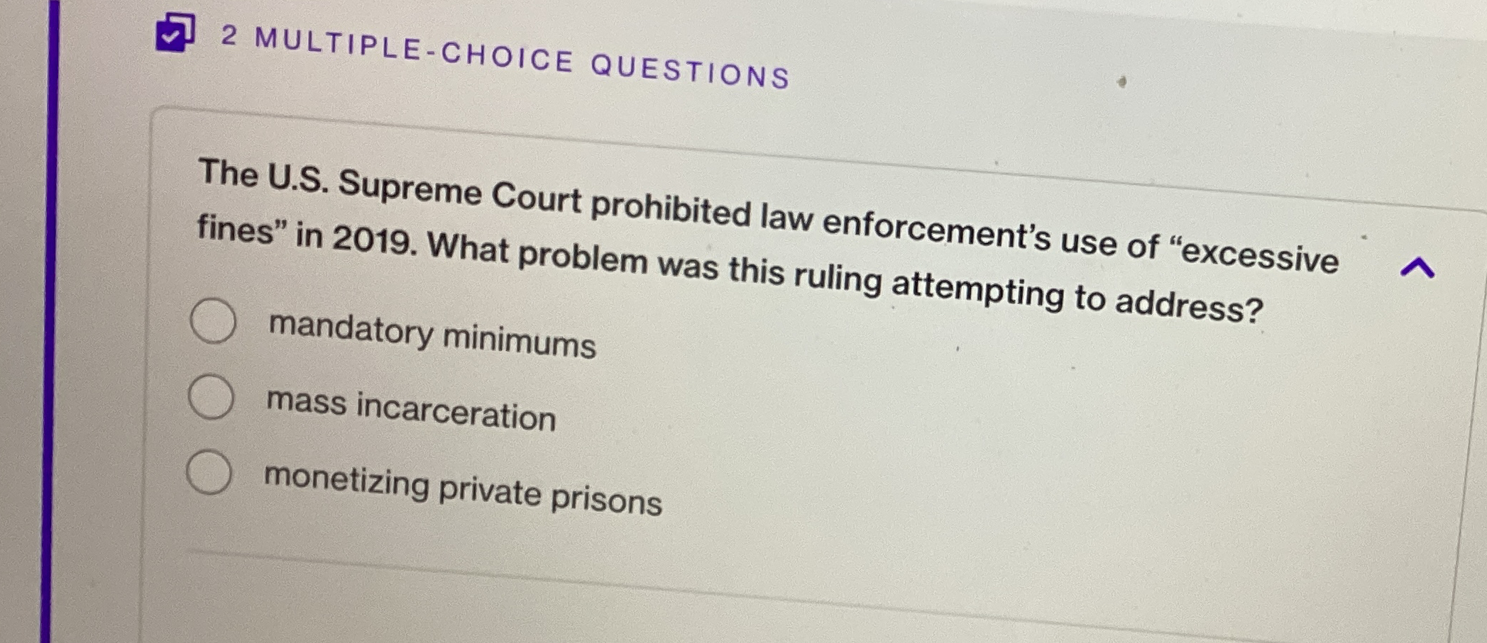 High Quality SOLUTION 2 ﻿MULTIPLE-CHOICE QUESTIONSThe U.S. ﻿Supreme ...