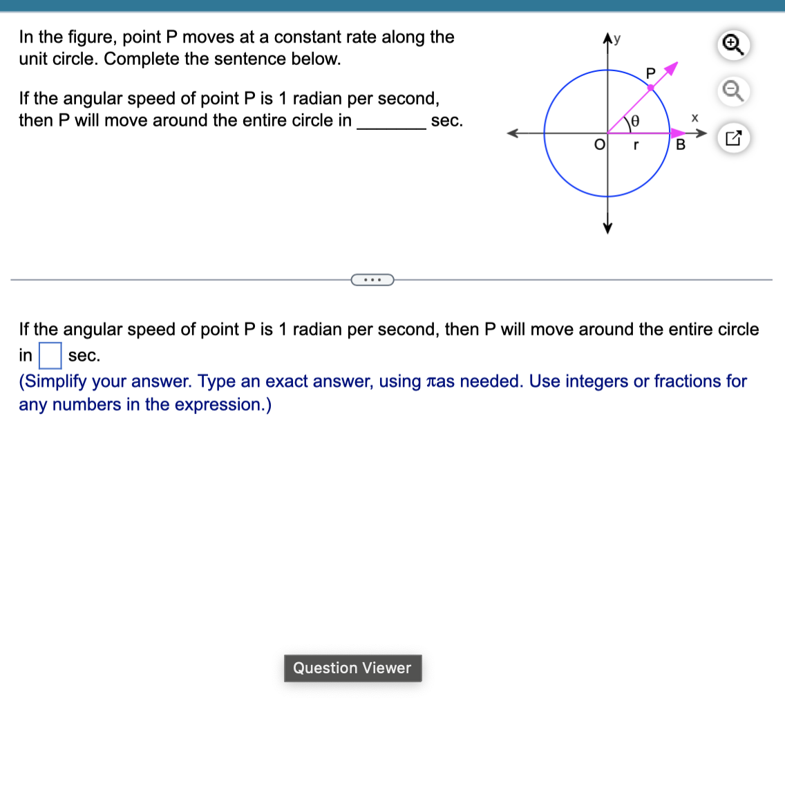 Solved In the figure, point P ﻿moves at a constant rate | Chegg.com