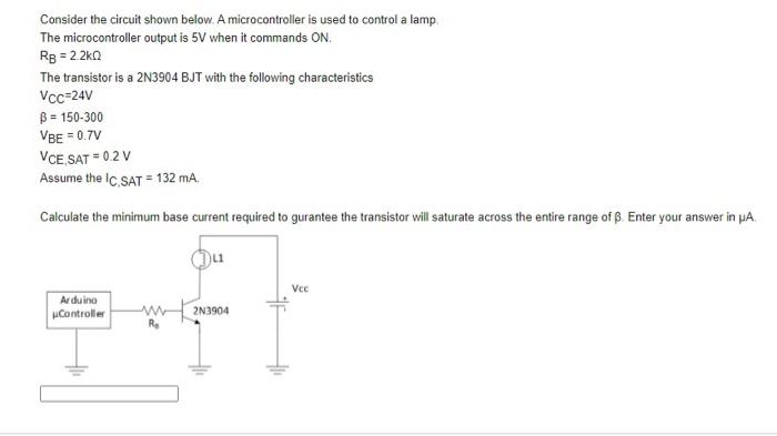 Solved Consider the circuit shown below. A microcontroller | Chegg.com