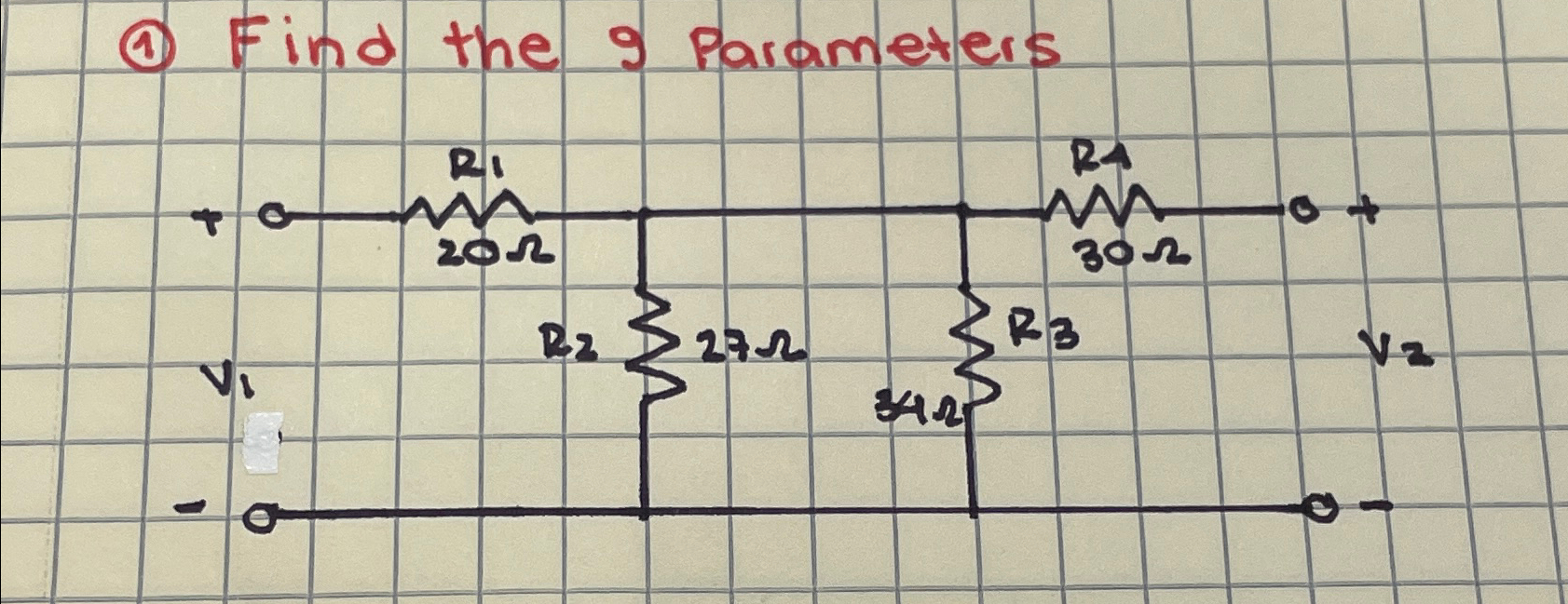 (1) ﻿Find the 9 ﻿Parameters | Chegg.com