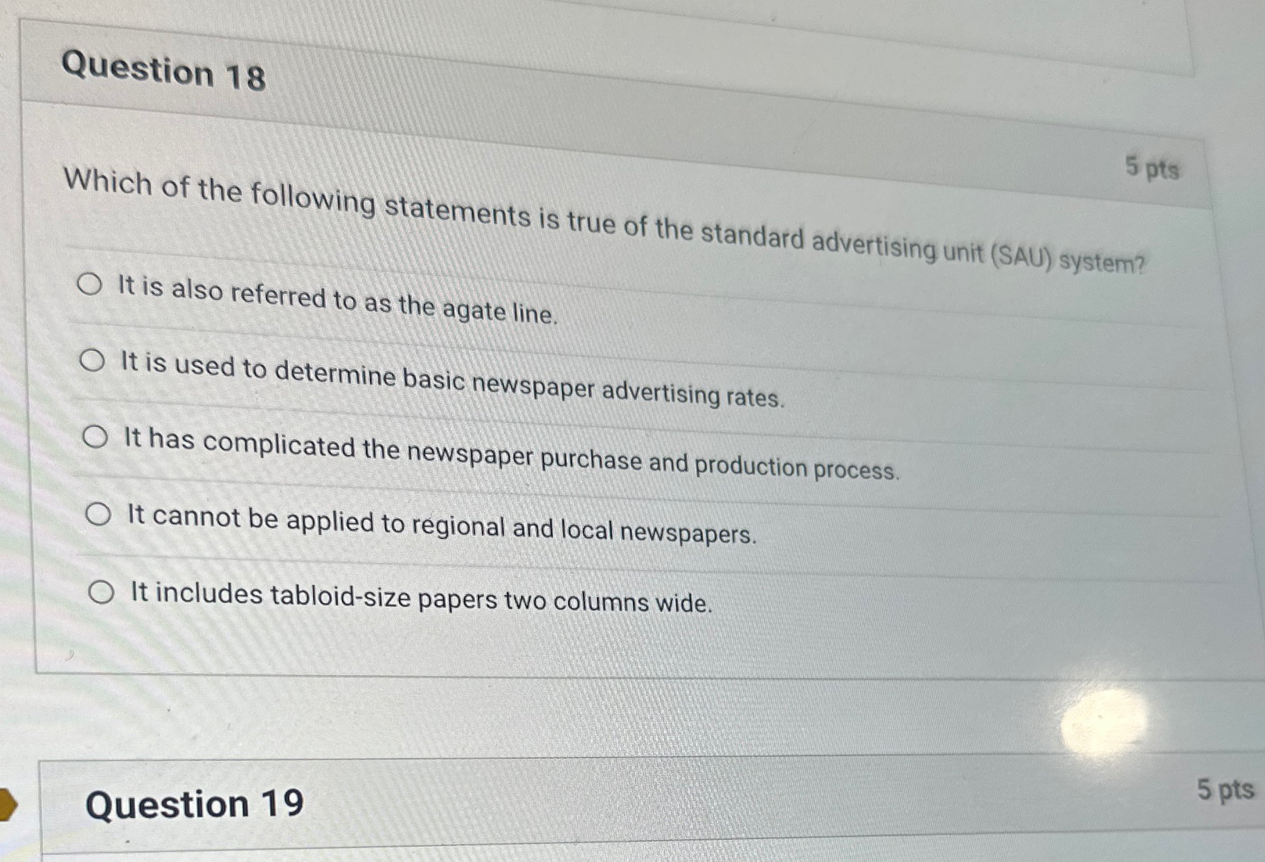 Solved Question 185 ﻿ptsWhich of the following statements is | Chegg.com