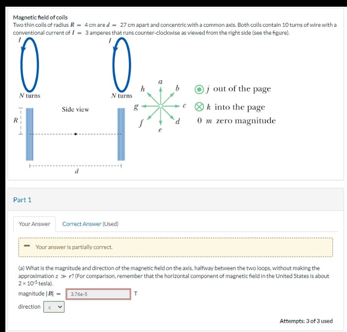 Solved Two thin coils of radius R= 4 ﻿cm are d = 27 ﻿cm | Chegg.com