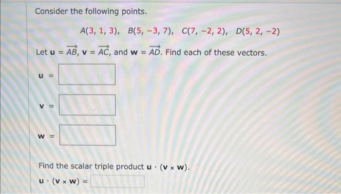 Solved Consider the following points. | Chegg.com