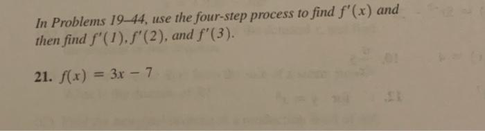 Solved In Problems 19-44, use the four-step process to find | Chegg.com