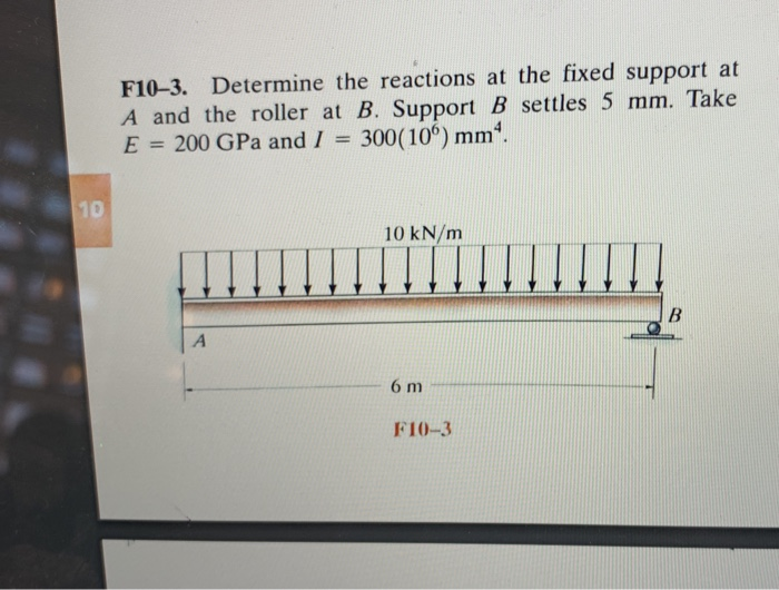 Solved force method twice once by releasing the fixed end | Chegg.com