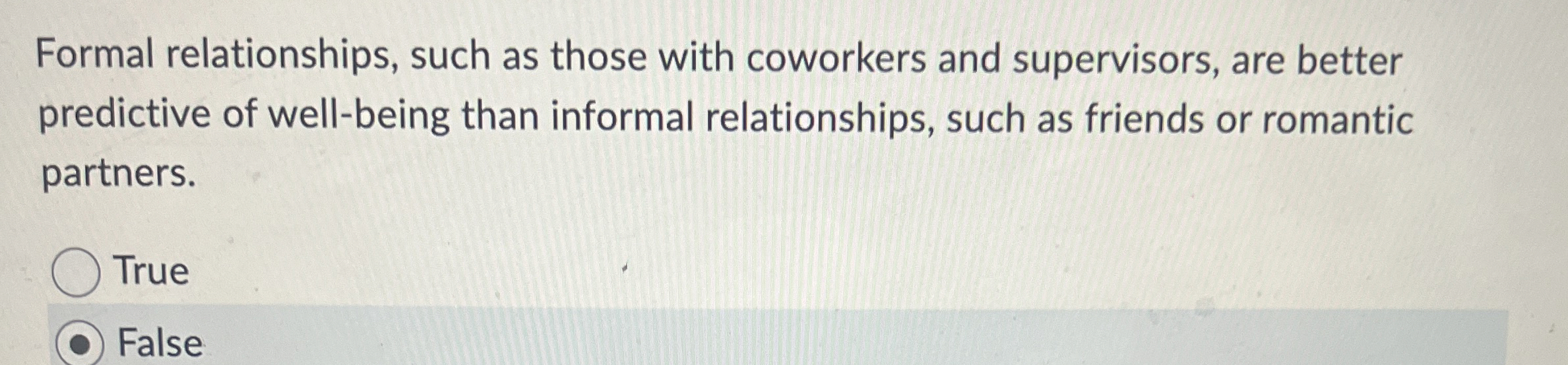 Solved Formal relationships, such as those with coworkers | Chegg.com