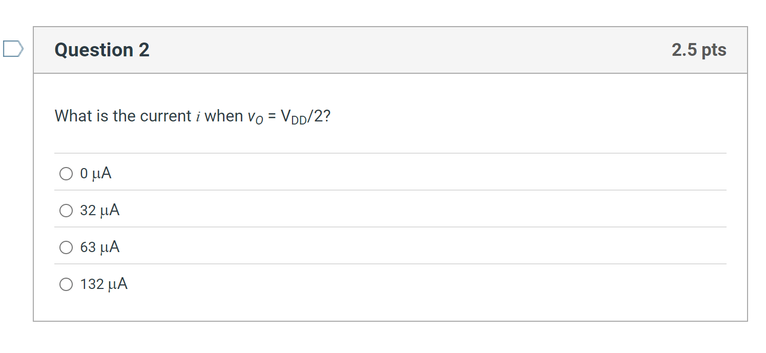 Solved Question 22.5 ptsWhat is ﻿the current i when | Chegg.com
