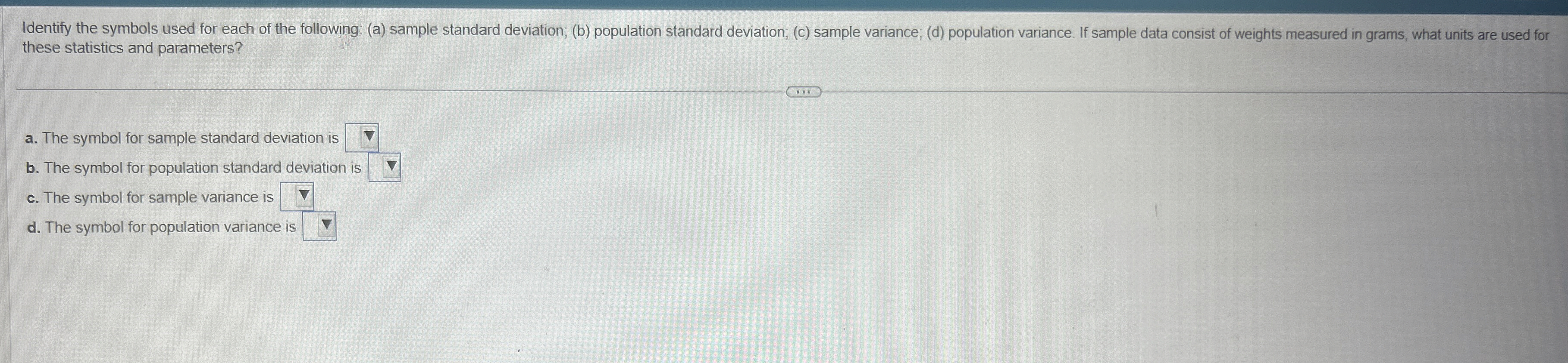Solved Identify the symbols used for each of the following: | Chegg.com