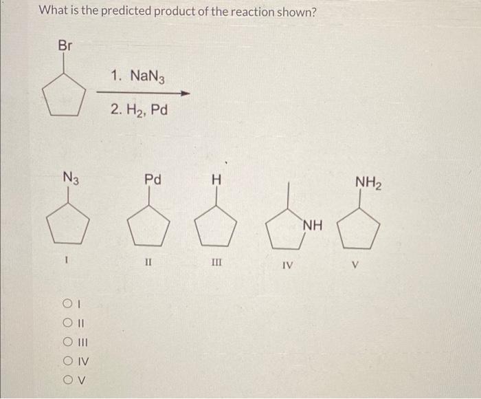Solved What is the predicted product of the reaction shown? | Chegg.com