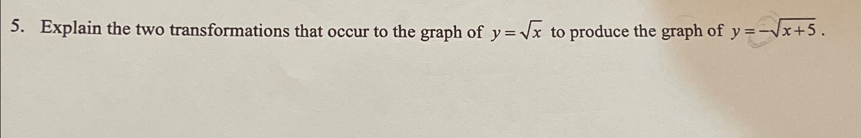 Solved Explain the two transformations that occur to the | Chegg.com