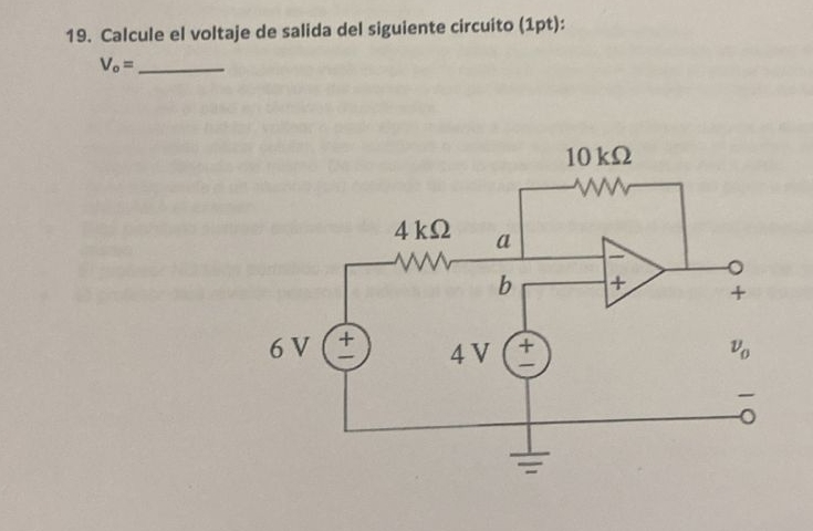Solved Calcule el voltaje de salida del siguiente circuito | Chegg.com
