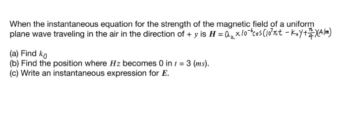 Solved When the instantaneous equation for the strength of | Chegg.com