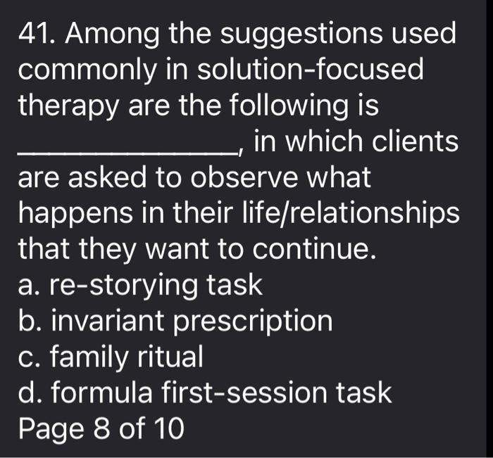 [Solved]: 41. Among the suggestions used commonly in soluti