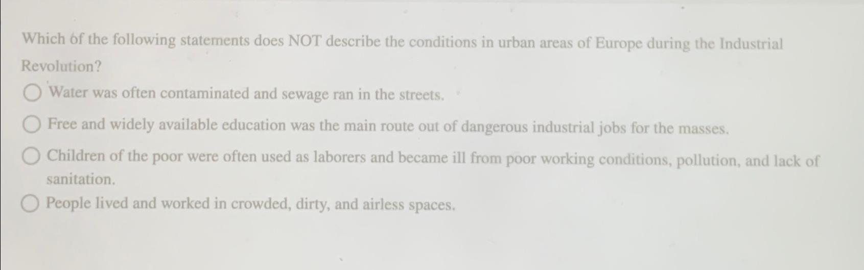 Solved Which of the following statements does NOT describe | Chegg.com